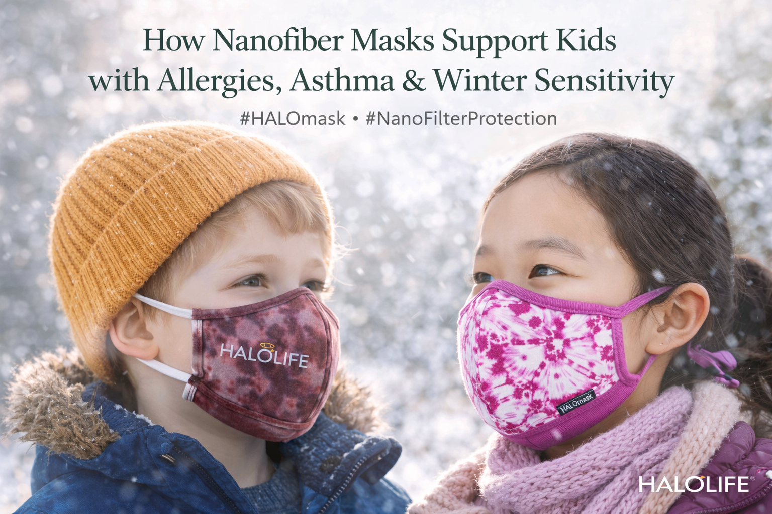 Nanofiber Masks for Kids with Allergies, Asthma & Winter Sensitivity ...
