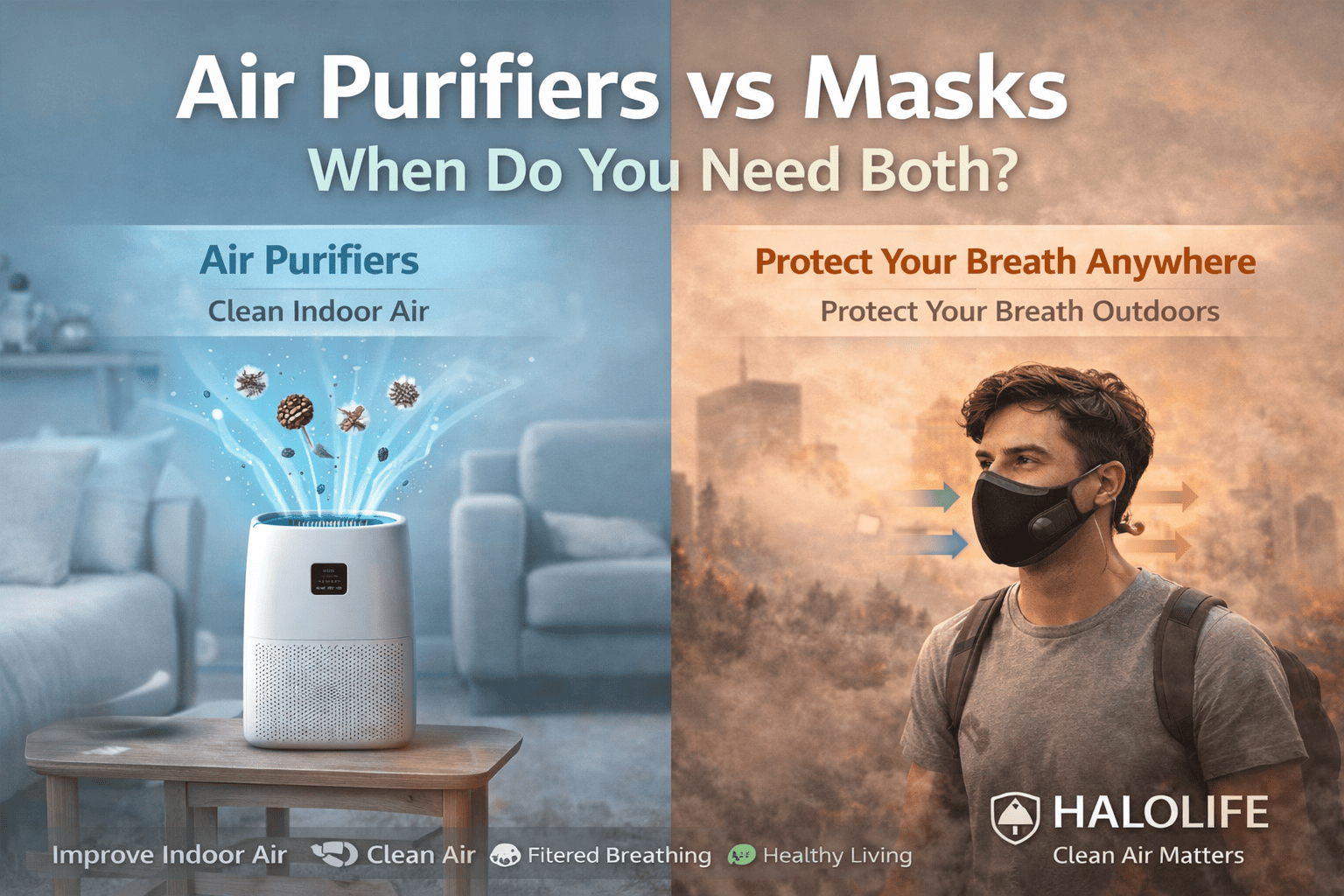 Air Purifiers vs Masks: When Do You Need Both for Cleaner Air? – HALOLIFE